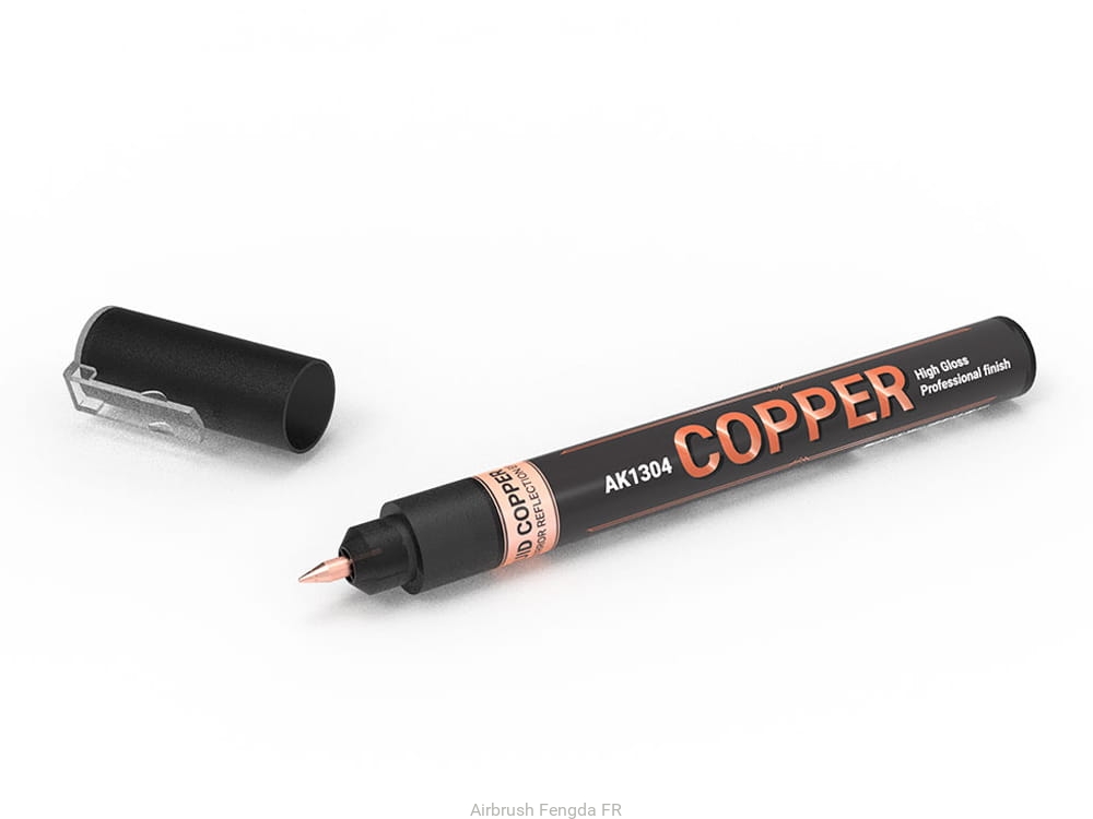 AK Interactive AK1304 METALLIC Liquid Marker - COPPER